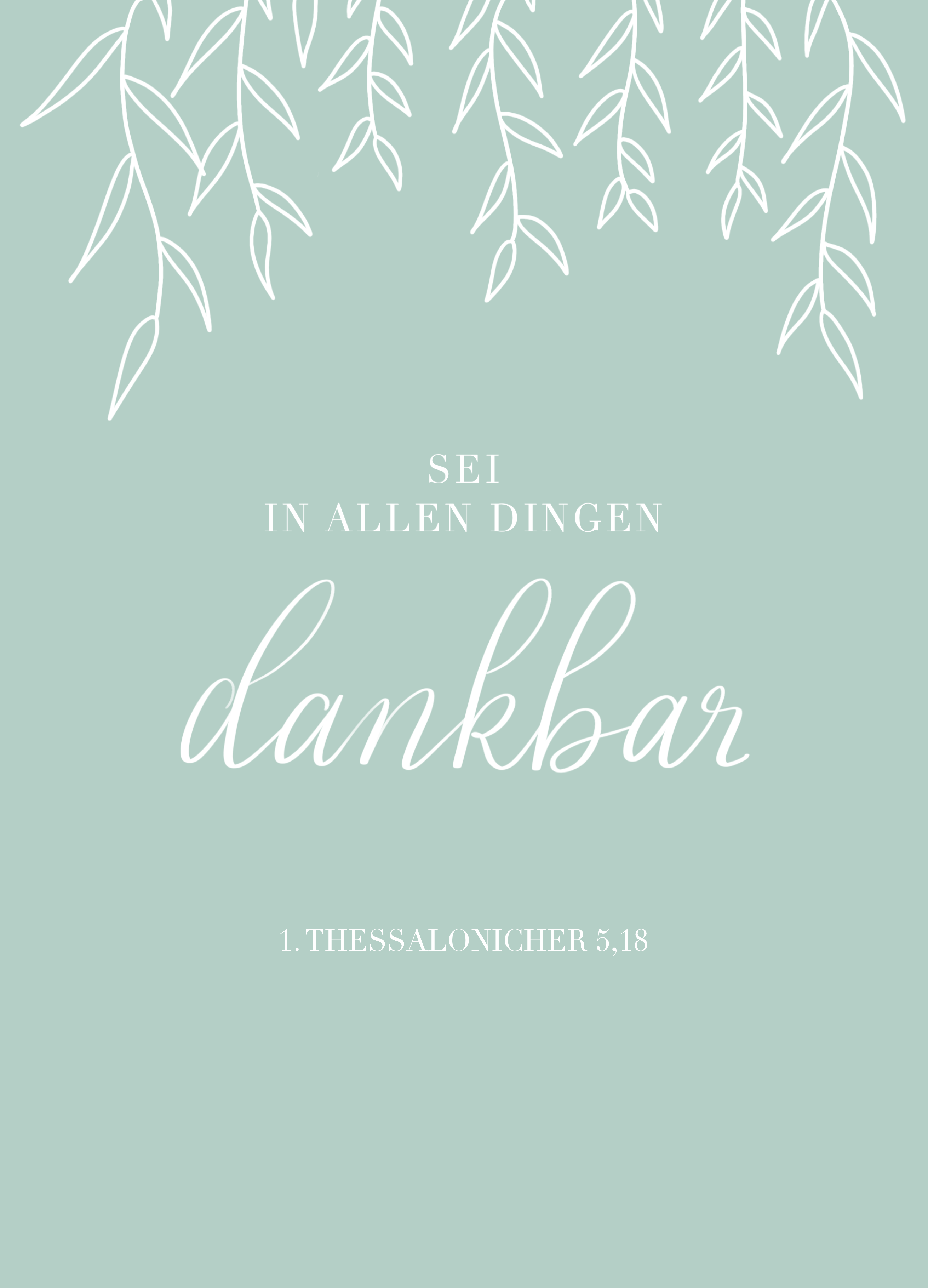 Postkarte „Dankbar“ – All Glory To God